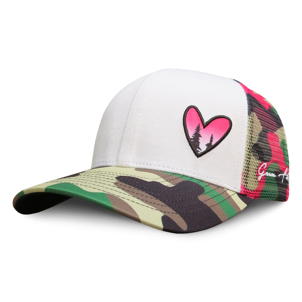 Curved Bill Trucker - Camo Heart – Grace Folly